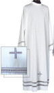 Solivari Alb In Mixed Wool With Embroidered Cross — Matthew F. Sheehan