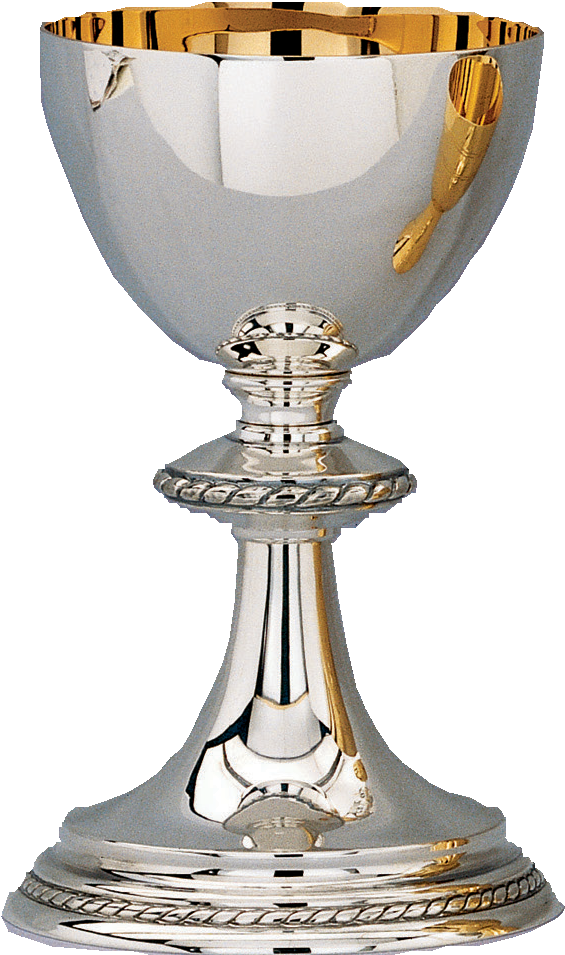 Rope design on node and base Chalice and Dish paten — Matthew F. Sheehan