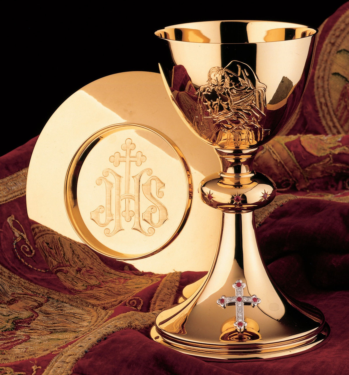 "The Piety" Chalice With Diamond & Ruby Cross — Matthew F. Sheehan