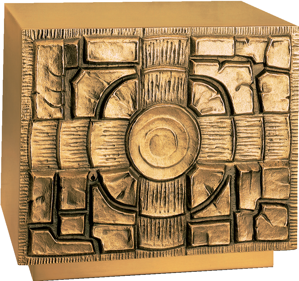 Modern Tabernacle with Cross Design - Silver or Gold — Matthew F. Sheehan