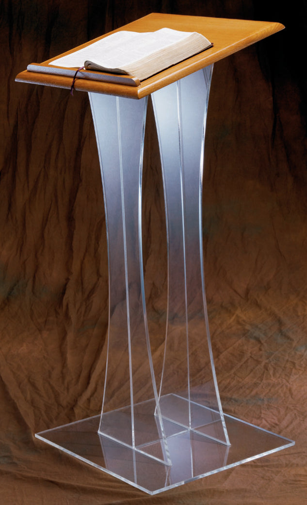Wood Top Acrylic Lectern – Available in 16 Finishes — Matthew F. Sheehan