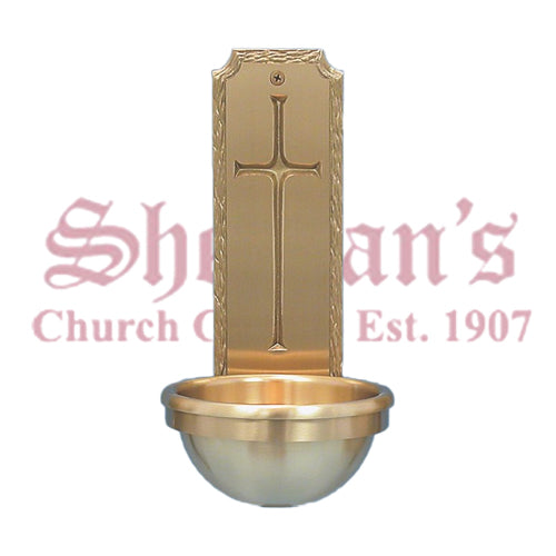 Wall Mounted Holy Water Font with Latin Cross Symbol — Matthew F. Sheehan