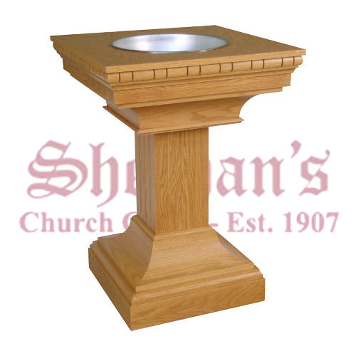 Baptismal Font with 16" Stainless Steel Basin — Matthew F. Sheehan