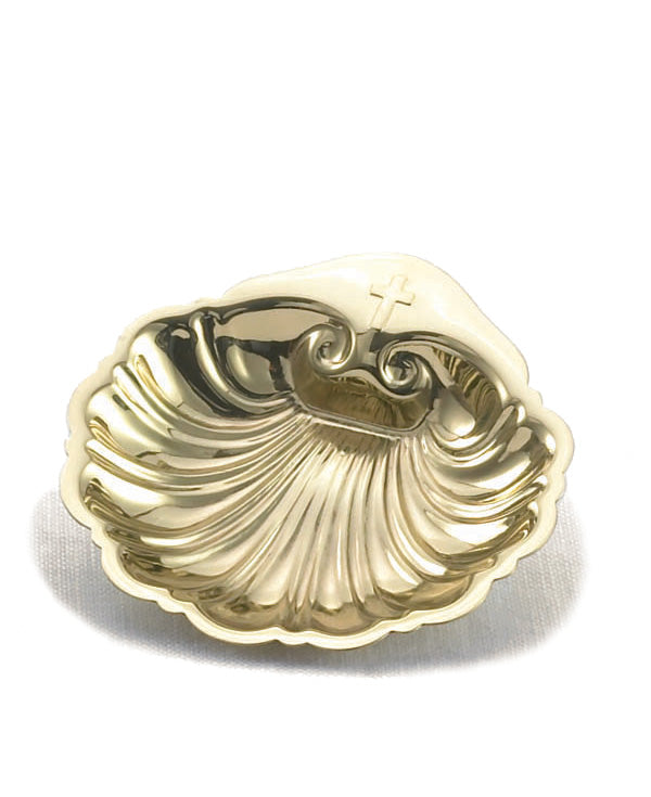 Small Baptismal Shell | Polished Brass Catholic Baptism Shell — Matthew ...