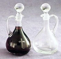 Tall Hand Blown Glass Cruets | Glass Cruets for Catholic Mass — Matthew ...